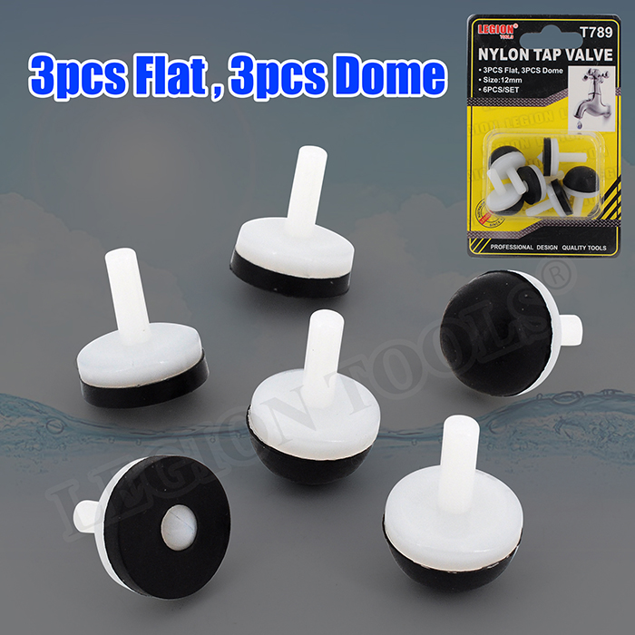 Tap Washers Jumper Valves 6Pcs/Pack Nylon Silicone Base 16mm HOT/COLD 2 ...